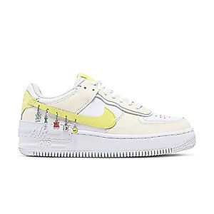 Nike Women's Shoes Air Force 1 Shadow SE Pale Ivory Light Zitron DJ5197-100 (Numeric_7)