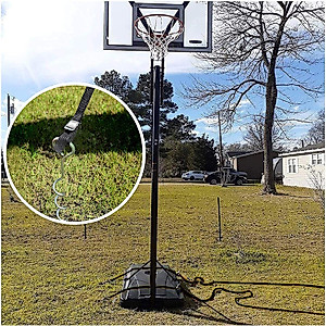 Bounce Master Heavy Duty Spiral Trampoline Anchors Stakes - Galvanized Giving a Greater Span of Anchorage - Wind Stakes - Strong Ground Trampoline Anchor Kit