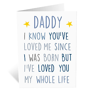 BFTETYU Funny Birthday Card for Dad, Father's Day Card for Dad, Dad Greeting Card, Cute Daddy Birthday Card