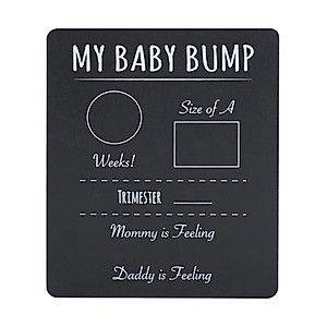 Canopy Street Pregnancy Timeline Chalkboard Sign/My Baby Bump Infant Milestone Photo Prop Board / 10" x 12" Baby Shower Sign