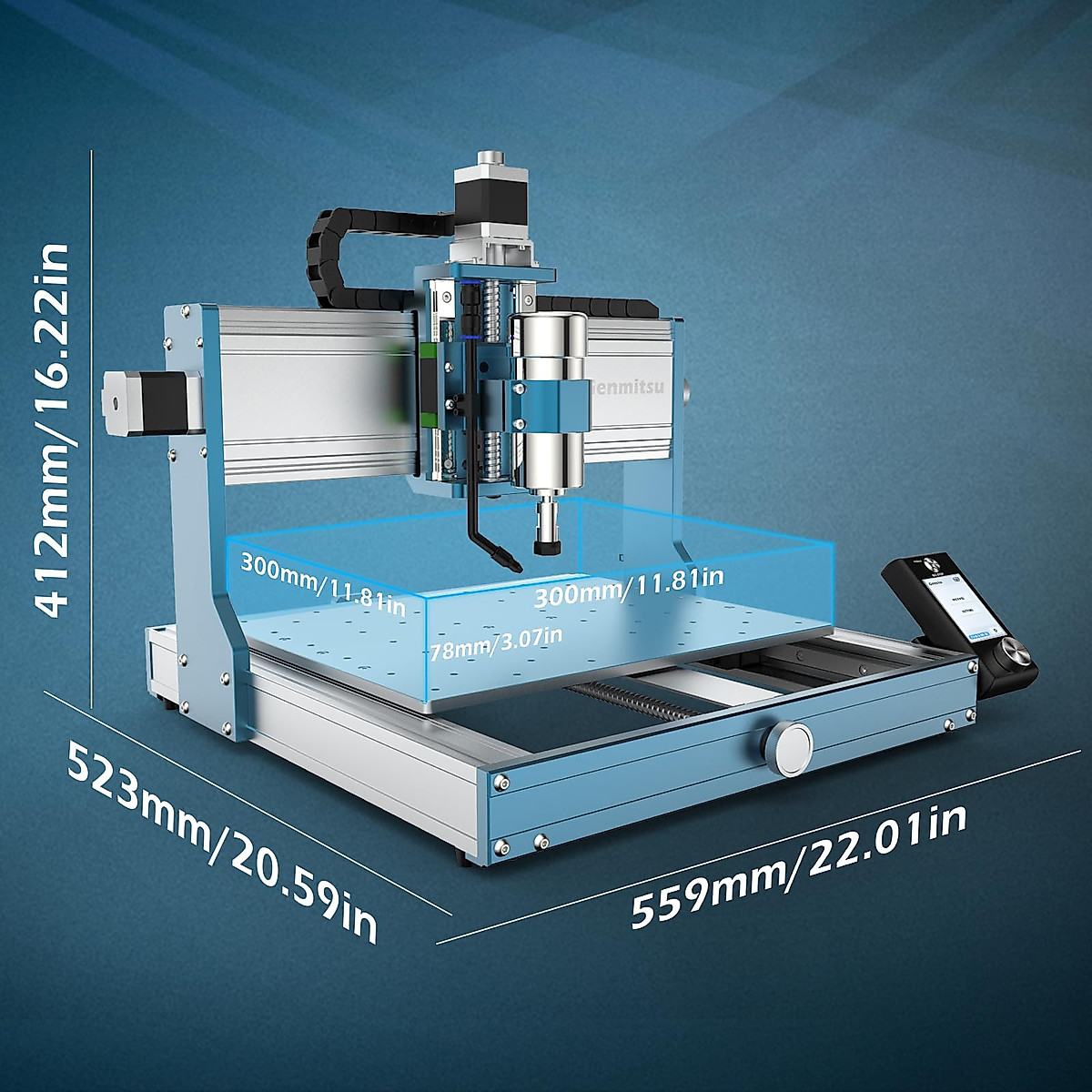 Genmitsu 3030-PROVer MAX CNC Router Machine with Linear Guide & Ball Screw Motion, Achieve ±0.05mm Accuracy for High Precision Metal Aluminum Copper Acrylic Engraving, Supports 4th Axis Rotary Kit