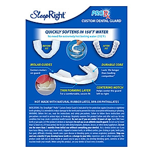 SleepRight ProRx Custom Fit Dental Guard - Helps with Teeth Grinding, Clenching and Bruxism - Provides Maximum Protection