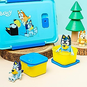 Zak Designs Bluey Reusable Plastic Bento Box with Leak-Proof Seal ...