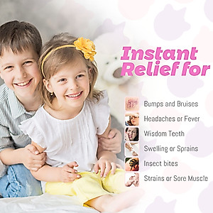 LotFancy Kids Ice Packs for Boo Boos, 3 Pack, Reusable Hot Cold Packs with Cute Plush Sleeves, Small Round Gel Beads Pads for Injuries, Headache, Fever, Wisdom Teeth, Pain Relief, 4.75”