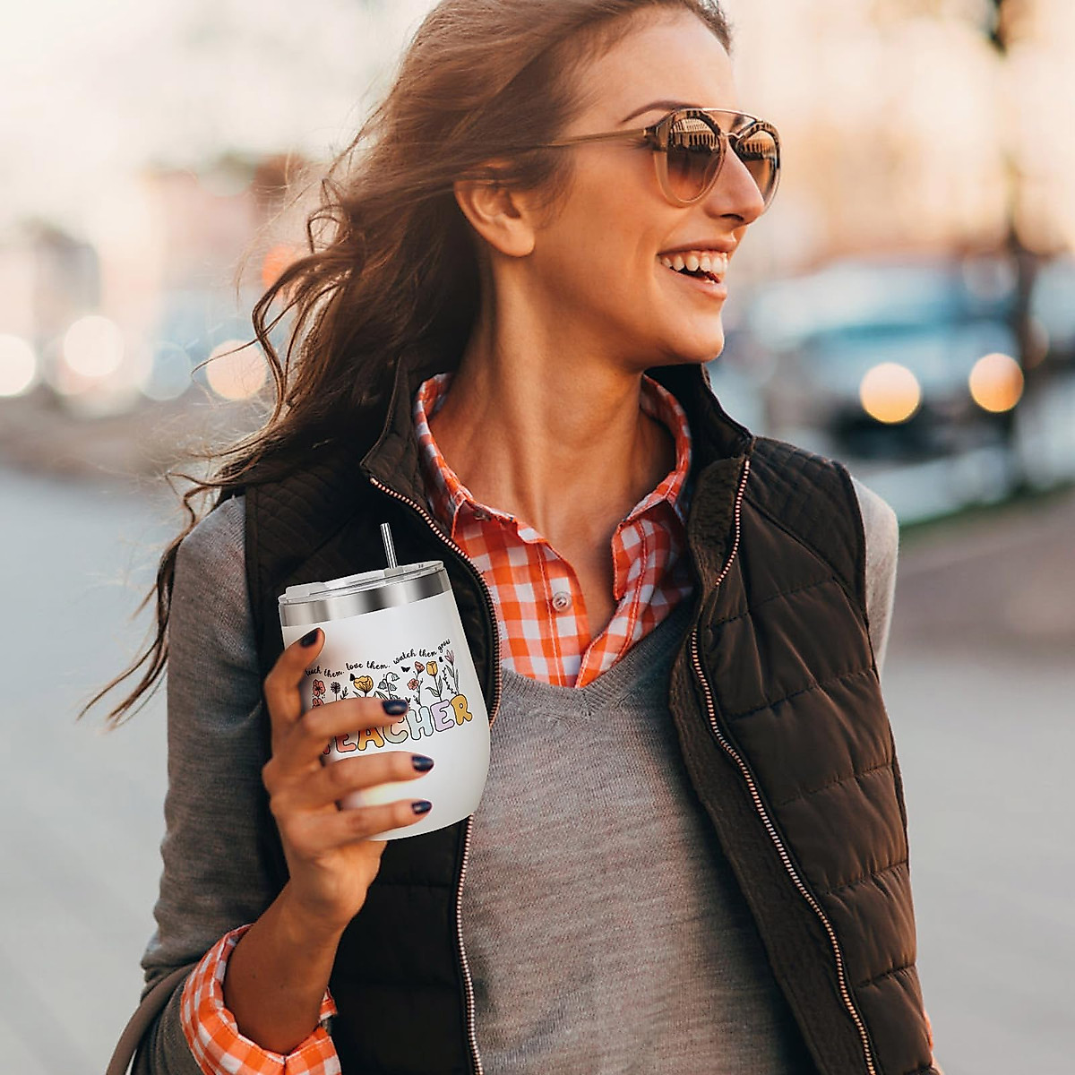 Teacher Appreciation Gifts for Women - 12oz Tumbler, Canvas Tote, Notebook & Pen Set for Christmas/Birthday/Retirement - Perfect for Preschool, Science, English Teachers (Students/Parents Gift Idea)