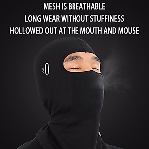 LEICURACE Skull Cap with Glasses Holes Thermal Cycling Helmet Liner Running Beanie for Men Women Black