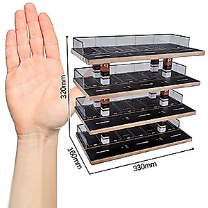 Colcolo 1/64 Scenery Diorama Parking Lot Vehicle Garage Acrylic Showcase Tabletop, Simulation Parking Lot Display Case Desktop Decor