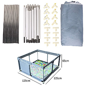 Baby Playpen Extra Large Activity Center Indoor & Outdoor Large Playpen with Anti-Slip Base Sturdy Safety Fence with Super Soft Breathable Mesh