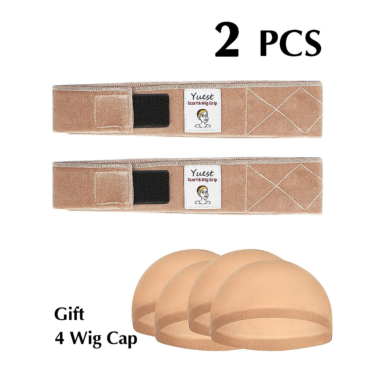 Yuest 2 Pack Wig Grip Band for Keeping Wigs in Place Secured Velvet Wig Gripper Adjustable Wig Grips Headband Stay Put No Slip Accessories for Women Edge Saver