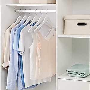 Nature Smile Solid Gugertree Wood Shirt and Dress Hangers with Notches with Antirust Chrome Hook Pack of 10 (White)