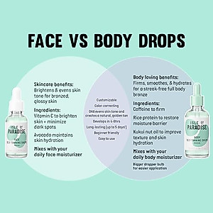 Isle of Paradise Self Tanning Drops, Medium (Golden Glow) - Vegan and Cruelty Free Self-Tan Drops, 1.01 Fl Oz