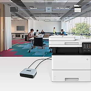 Quxas 2.4G Wireless Network Print Server,1 Port USB Print Server(LP-N110W)