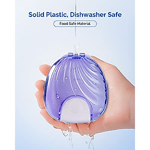 JMU Retainer Case, Orthodontic Retainer Case, Dental Mouth guard Container Denture Case, Purple
