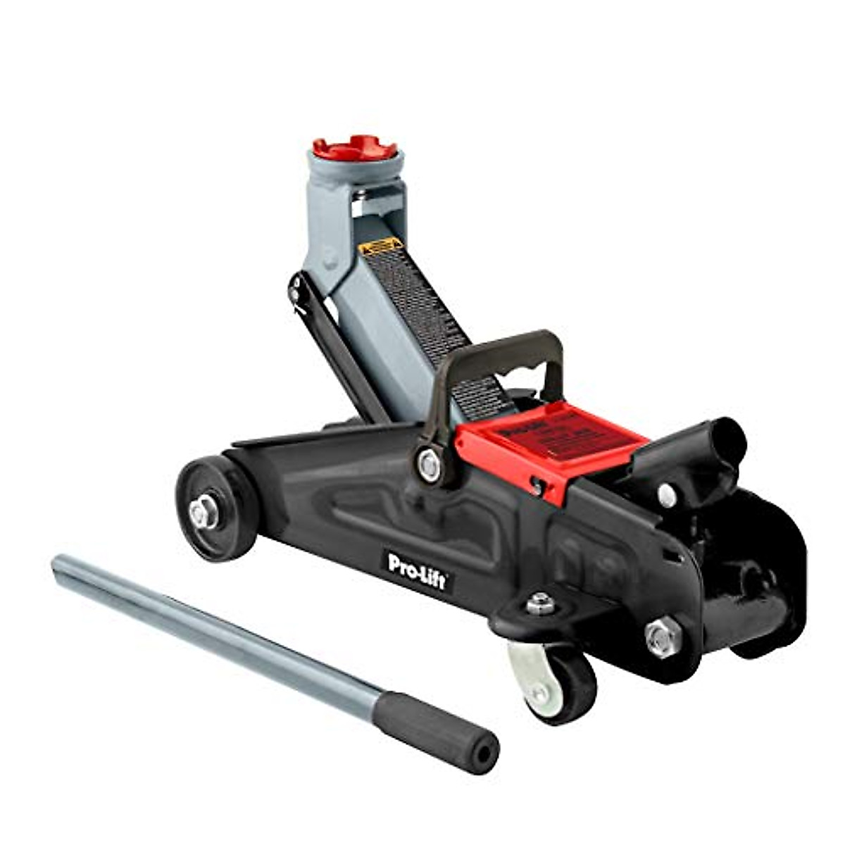 Pro-LifT F-2315PE Grey Hydraulic Trolley Jack Car Lift with Blow Molded Case-3000 LBS Capacity, 12 Inch, Black