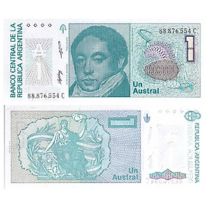 Banknotes Collection-[Asia] Argentina 1 Oster Banknotes Foreign Commemorative Coin ND (1985-89) Year P-323B Currency, Not in Circulation or has exited The Market