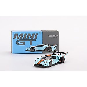 True Scale Miniatures Model Car Compatible with Ford GT MK II #15 Blue Orange Limited Edition 1/64 Diecast Model Car MGT00359