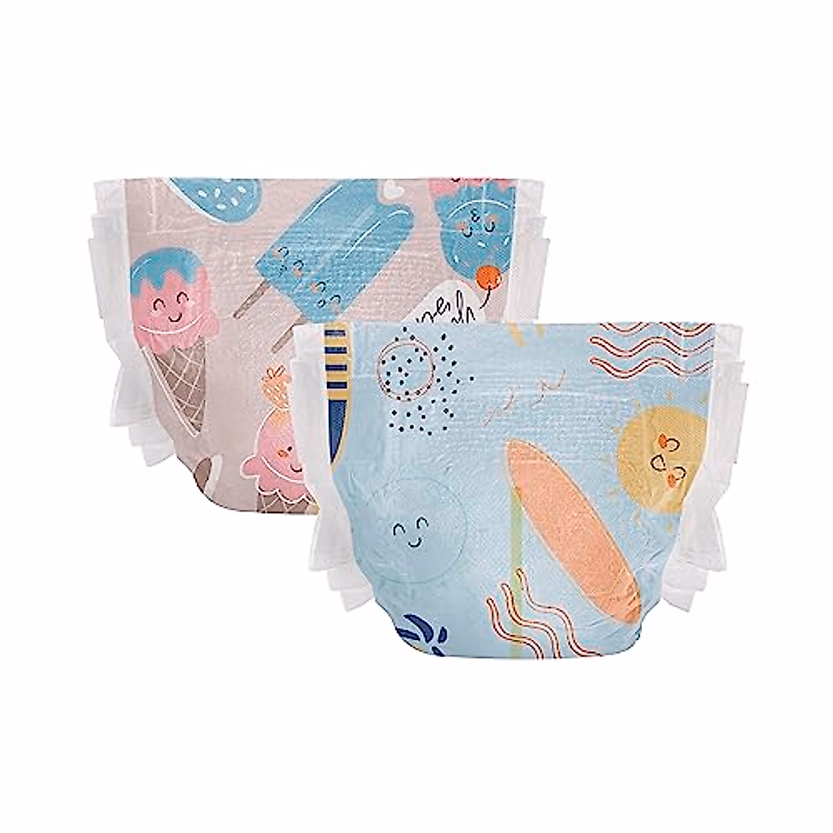 The Honest Company Clean Conscious Diapers | Plant-Based, Sustainable | Summer '23 Limited Edition Prints | Club Box, Size 4 (22-37 lbs), 60 Count