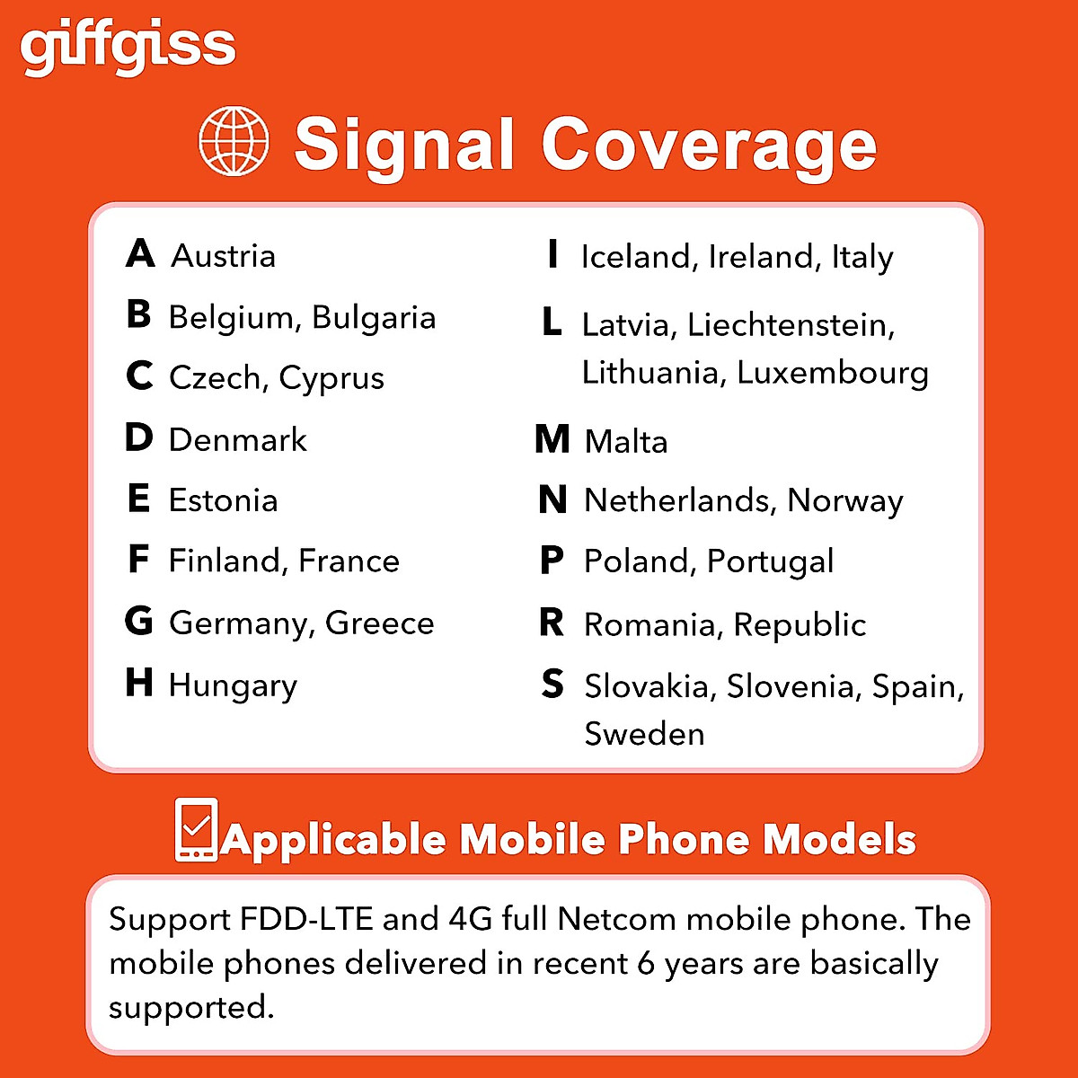 Orange Europe Prepaid SIM Card - 16GB Internet Data in 4G/LTE + 800 Mins Call in Europe, 100GB + 800 Mins Calls in Spain, Europe SIM Card for 28 Days, Supported Hotspot, Standard/Micro/Nano