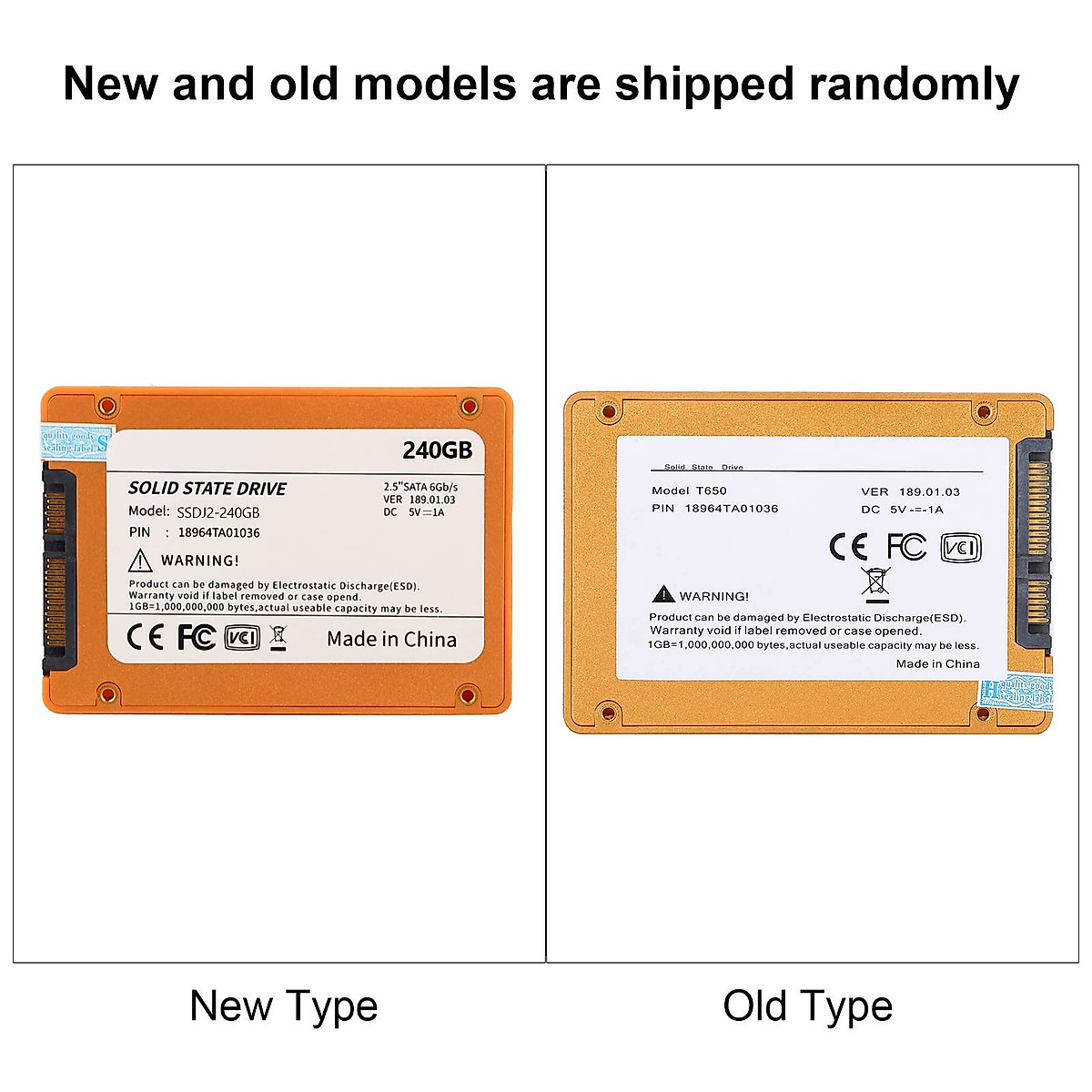 Okuyonic SSD, Portable 2.5in Solid State Hard Disk 8GB/60GB/120GB/240GB/480G/1TB SSD Convenient Durable Good Performance for Computer for Storing Backup Files(#3)