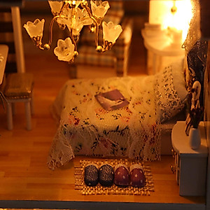 DIY Miniature Dollhouse Kit with Music Box Rylai 3D Puzzle Challenge for Adult Kids (Flower Town)