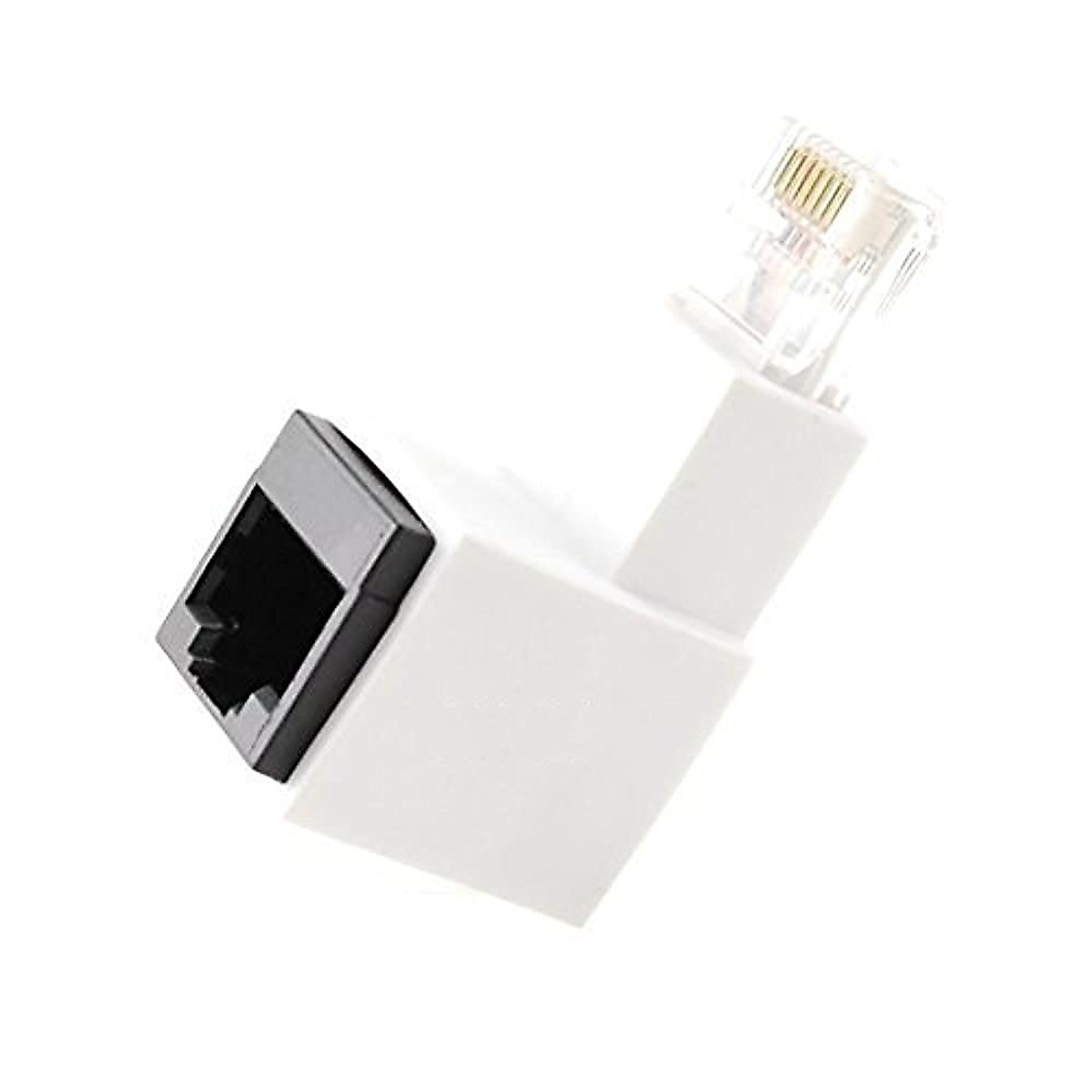 CablesOnline Cat5e/Cat6 RJ45 Ethernet Male/Female Right Angle Adapter ...