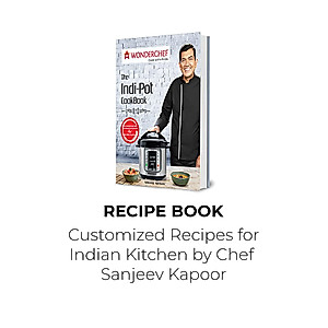Wonderchef 6 Quart Indian Cooking Multi-use Programmable 7-in-1 Stainless Steel Pressure Cooker, Steamer, Yogurt Maker, Sauté, Rice Cooker, Warmer and Slow Cooker; 6-quarts