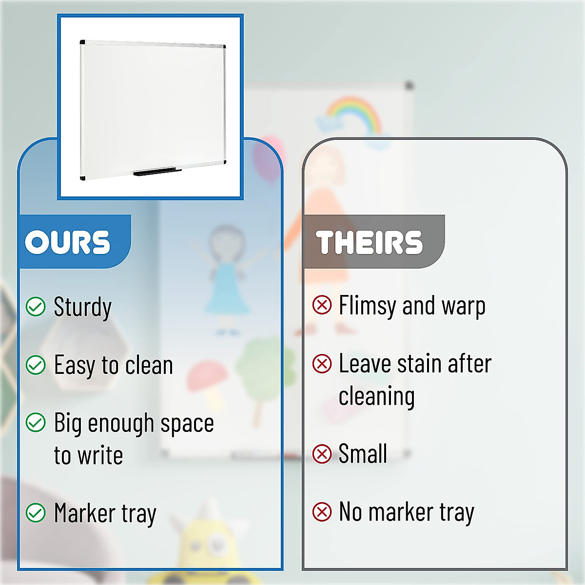 Mr. Pen- Magnetic Dry Erase Board, 24x36 Inches, White Board Dry Erase, Magnetic Whiteboard, Dry Erase Boards, White Board for Wall, Large White Board, Whiteboard for Wall, White Board Magnetic Board