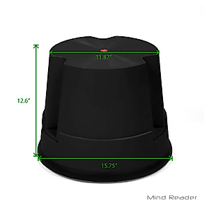 Mind Reader Low Step Stool, ONE SIZE, Black 1 Tier Plastic