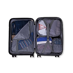 NONSTOP NEW YORK Luggage Expandable Spinner Wheels hard side shell Travel Suitcase Set 3 Piece (Teal, 3-Piece Set (20/24/28))