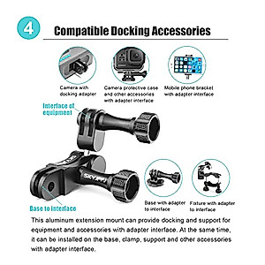 Aluminum Ball gopro Handlebar Mount, 360 Rotation and Lock Any Direction, Shock-Resistant, Compatible with Gopro Max Hero 9 8 DJI OSMO Action Camera