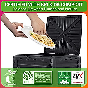 MIDOFELD 7 Inch Small Paper Plates - [125-Pack] Heavy Duty Dessert Paper Plate Eco Friendly Made from Sugarcane Fiber - Microwable Sturdy Party Plate Disposable, 100% Compostable and Biodegradable