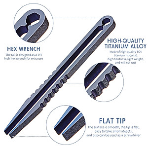 2 Pieces Mini Titanium Tweezers Portable Titanium Alloy Tweezers EDC Tweezers Survival Pick Up Tweezers Camping Outdoor Gadget Travel Mini Tool Large and Small Sizes Tweezers (Blue)