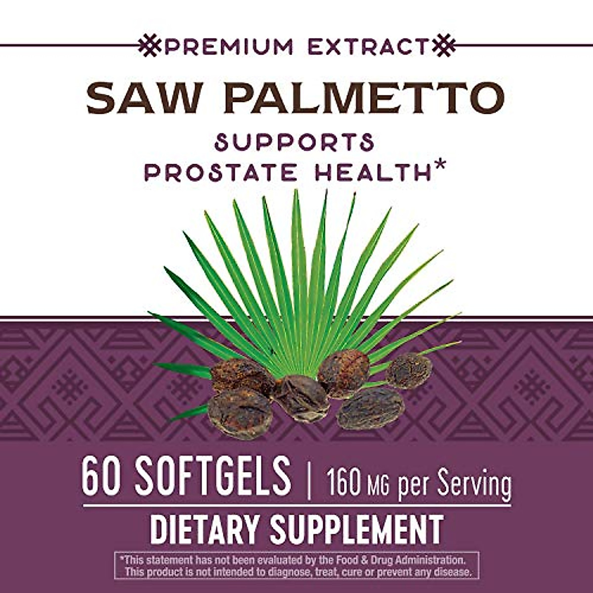 NATURE'S WAY SAW PALMETTO EXTRACT, 60 SGEL- 3 Pack