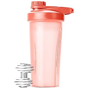 Mr. Pen- Shaker Bottles for Protein Mixes with Twist Cap, 28 oz, Coral Pink Protein Shaker Bottle with Wire Whisk Ball, Shaker Cup, Mixer Bottle, Protein Shake Bottles, Protein Shake Bottle