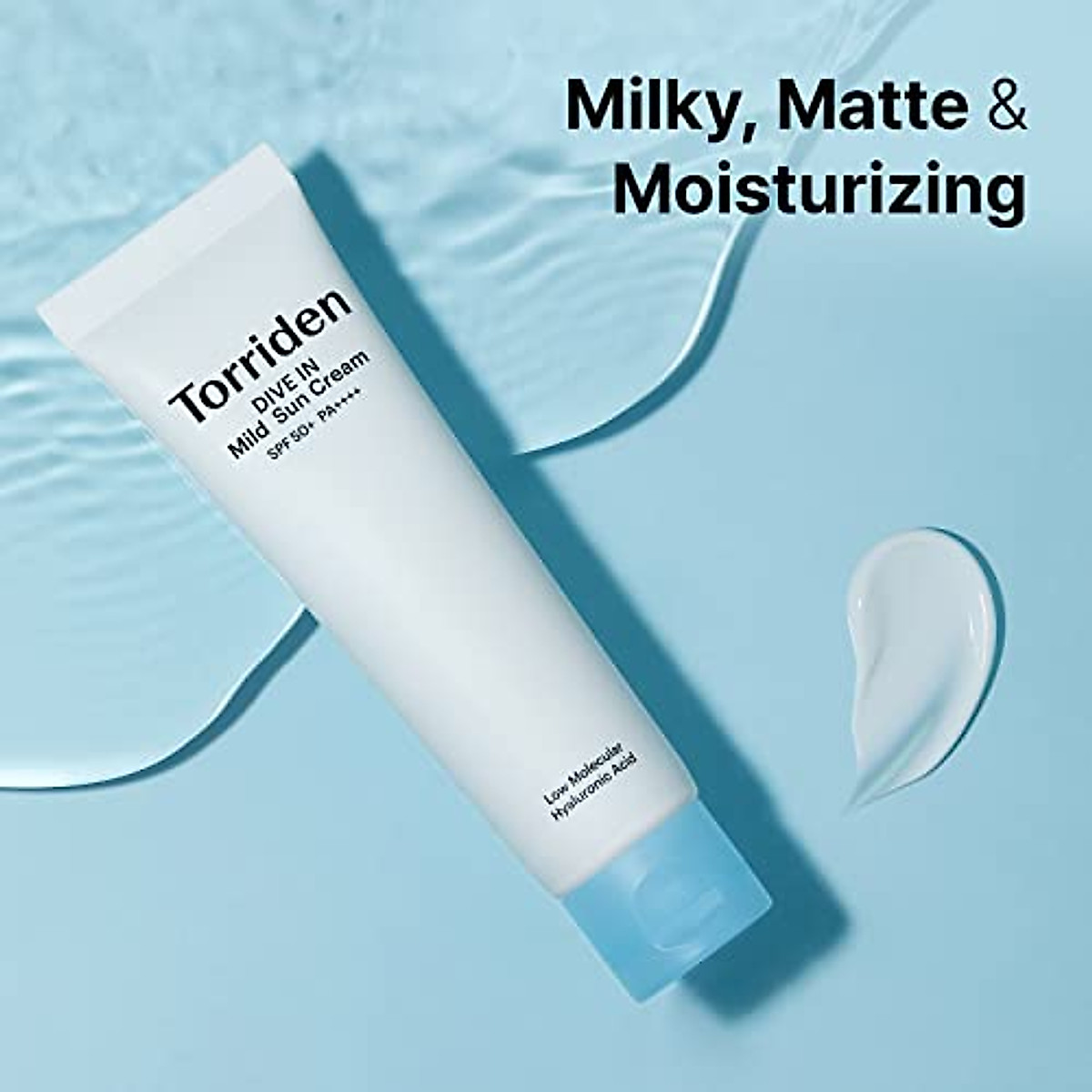 TORRIDEN DIVE-IN Mild Sunscreen, Vegan, Broad Spectrum SPF 50+ PA++++, Non-Nano, Reef-Safe Mineral Sunscreen for All Skin Types | Free of Fragrance, Alcohol, and Colorants | Korean Skin Care
