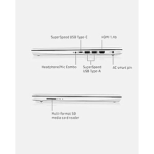 HP Stream 14inch HD Touchscreen Display Laptop, Intel Celeron N4020 Processor, 8GB DDR4 Memory, 128GB Storage (64GB eMMC+64GB Card), WiFiBluetooth,1-Year Microsoft 365,Win 10 S, Snow White|TGC Bundle