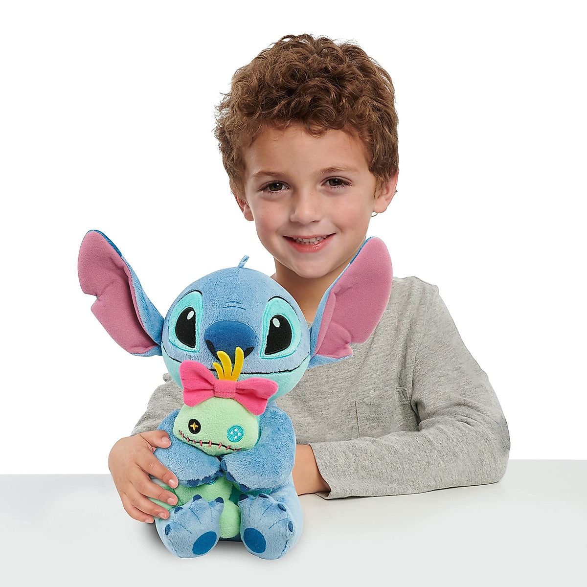 Disney Classics Lil Friends Stitch and Scrump Plush Stuffed Animal, Kids Toys for Ages 2 Up by Just Play