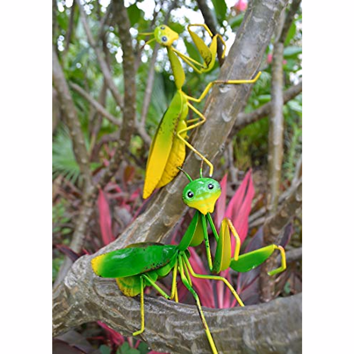 GIFTME 5 Metal Mantis Garden Yard Art Decor Set of 2 Lawn Patio Tree Ornaments Sculpture