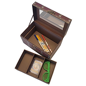 Sunshine Box Factory Treasure Box Chest - Pirate Desktop Size for boys boy jewelry prize prizes rock rocks and trinket trinkets Dimensions 9" x 5.5" x 5.5"