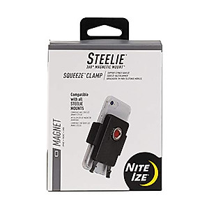 Nite Ize Steelie Squeeze Clamp, Magnetic Phone Holder For Dash/Vent/Windshield, Compatible With MagSafe iPhone 12 Pro Max/Mini/Galaxy/Edge/Google Pixel and more