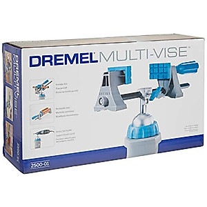 Dremel 2500-01 Rotary Tool Multi-Vise, 3-in-1 Attachment with 360 Degree Stationary Vise, Stand-Alone Clamp, and Tool Holder , Grey
