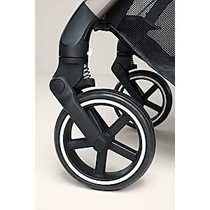 Cybex Balios S Lux Toddler and Baby Stroller with Reversible Seat, Unique One-Pull Harness, and Multiple Recline - Travel System Ready, with One Hand Fold, Silver Frame/Moon Black Seat