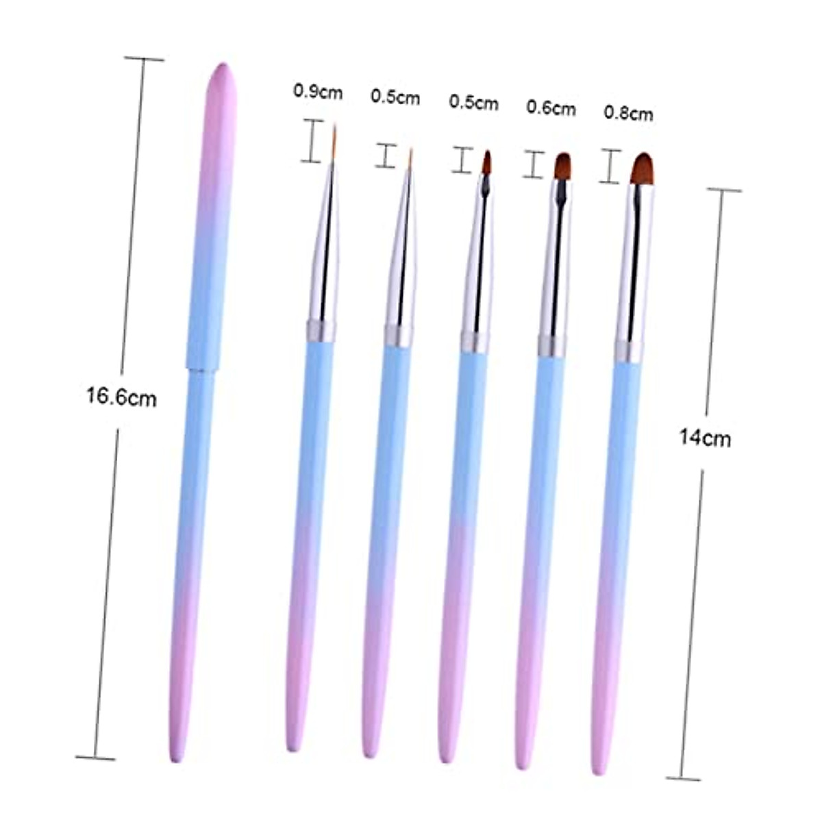 Ciieeo Pedicure Pen 1pc Para Uñas Acrilicas Nail Painting Pens Nail Brush Nail Pen Girl The Brush Acrylic Nail Brush Nail Design Pen