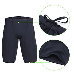 beroy Mens Compression Shorts Training Athletics Workout Tight Sports Base Layer with One Pocket(Black,M)