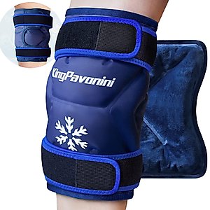 2 Pack XXL Knee Ice Pack Wrap Around Entire Knee After Surgery, Reusable Gel Ice Pack for Knee Injuries, Large Ice Pack for Pain Relief, Swelling, Knee Surgery, Sports Injuries