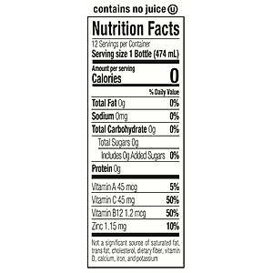 Hint+ Vitamin Clementine, Water Infused with Clementine Plus a Vitamin Boost, 50% Daily Value Vitamin C, Vitamin A, B12, Zinc, Zero Sugar, Zero Calories, Zero Diet Sweeteners, 16 Fl Oz (Pack of 12)