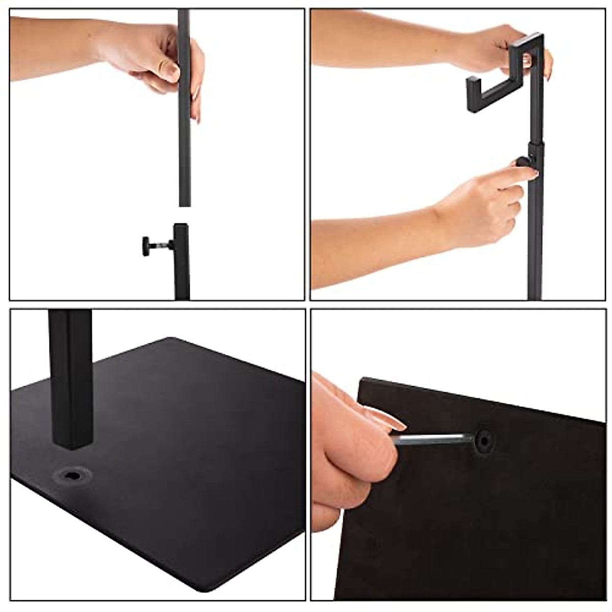 Polmart Countertop Adjustable Handbag Display Stand, Black