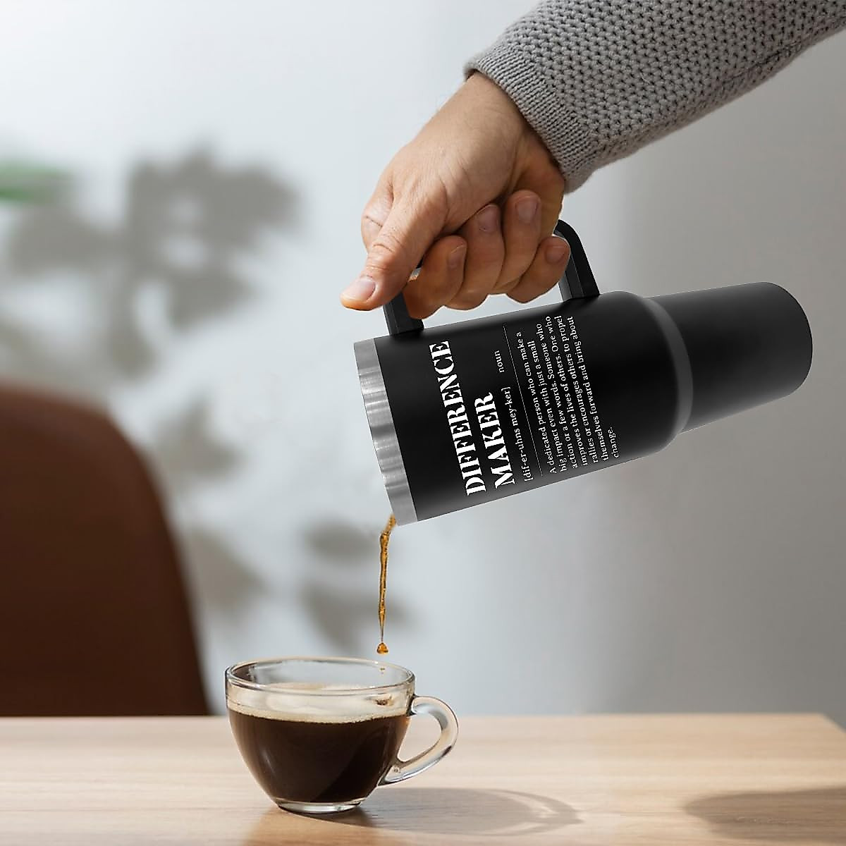 Difference Maker Gift 40oz Tumbler Thank You Gifts Water Bottle Employee Appreciation Gifts Travel Coffee Mug Stainless Steel Vacuum Insulated Thermal Cup for Teacher Supervisor Leader Birthday