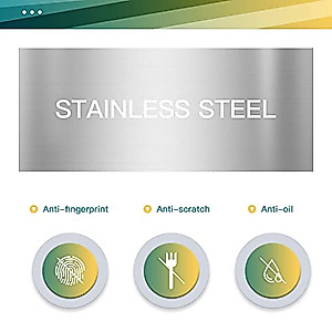 13 Gallon/50 L Garbage Can Kitchen Trash Can with Lid for Office Bedroom Bathroom Step Trash Bin Fingerprint-Proof Brushed Stainless Steel 13 Gallon / 50 Liter