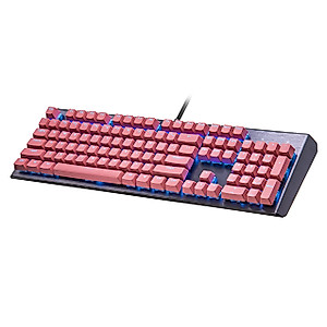 Cooler Master PBT Doubleshot Backlit Keycap Upgrade Set Sakura Pink for Mechanical Keyboards, Compatible with Standard US 104 Layout Keyboards (KC-NPDMF1-US)